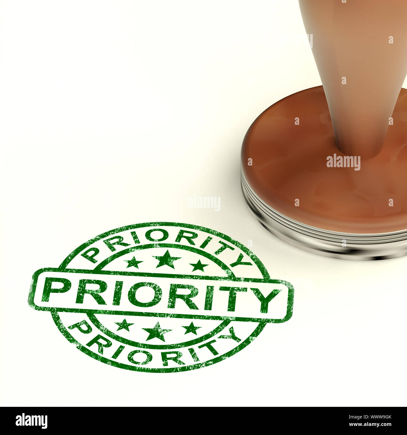 Priority Stamp Showing Rush And Urgent Service Stock Photo - Alamy