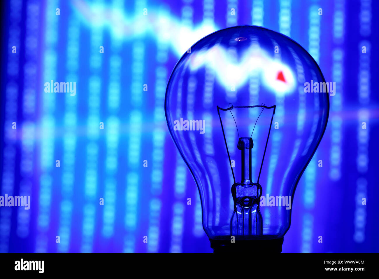 bulb on abstract background macro close Stock Photo - Alamy