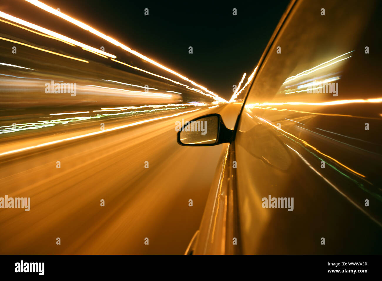 speed drive in night city Stock Photo - Alamy