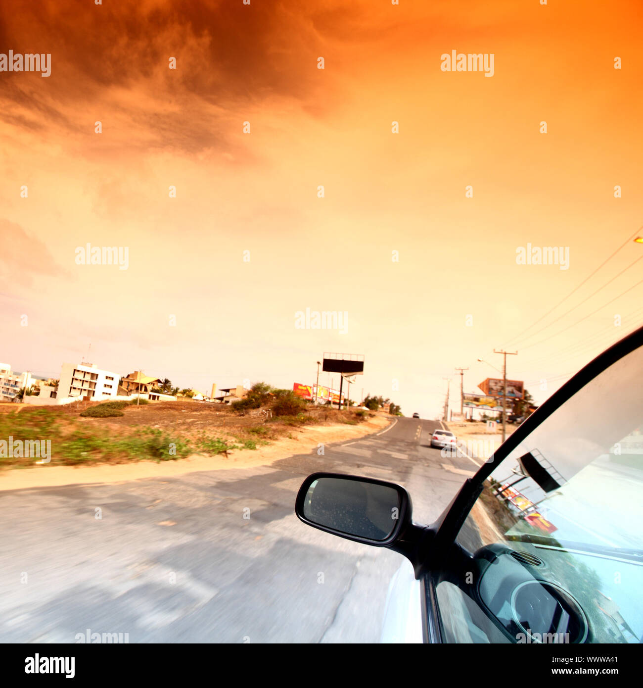 speedy day drive on car Stock Photo - Alamy