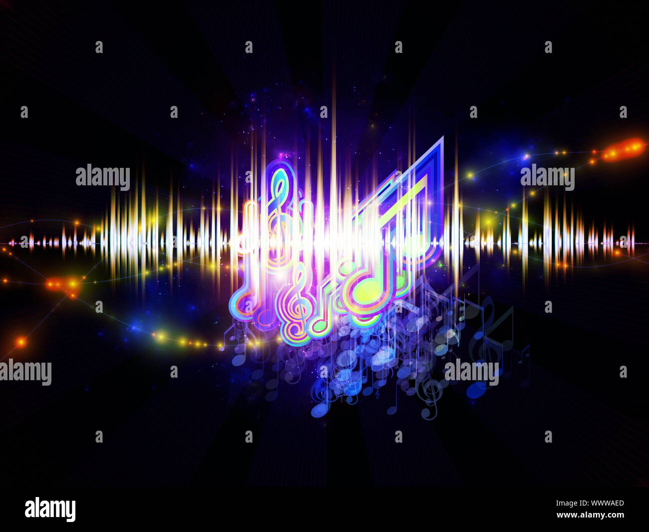 Audio musical sine wave pattern hi-res stock photography and images - Alamy