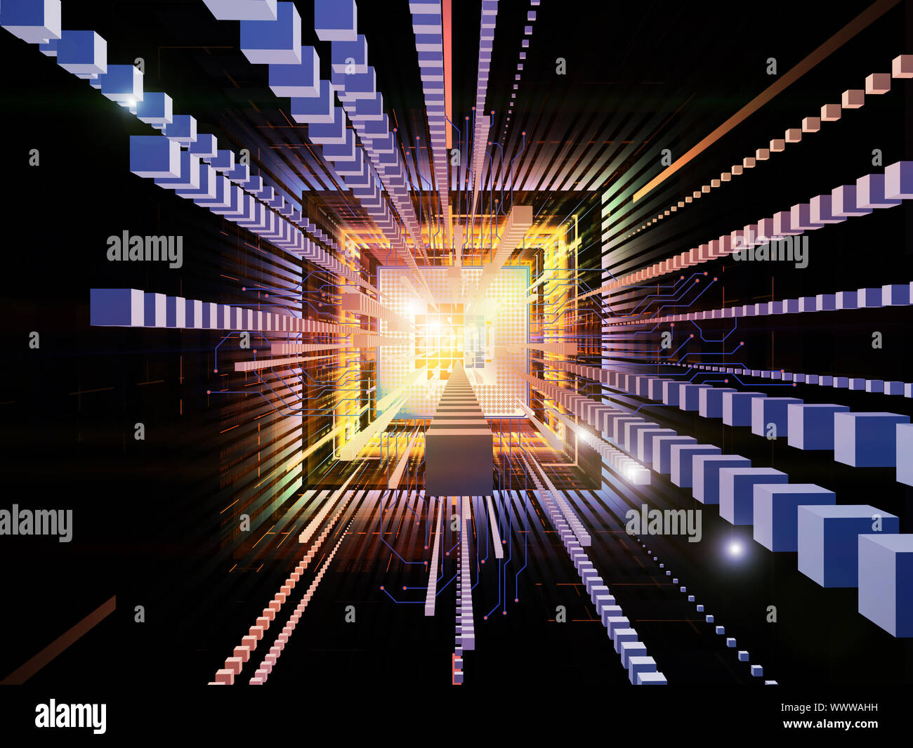 Artistic background made of CPU graphic and abstract design elements ...
