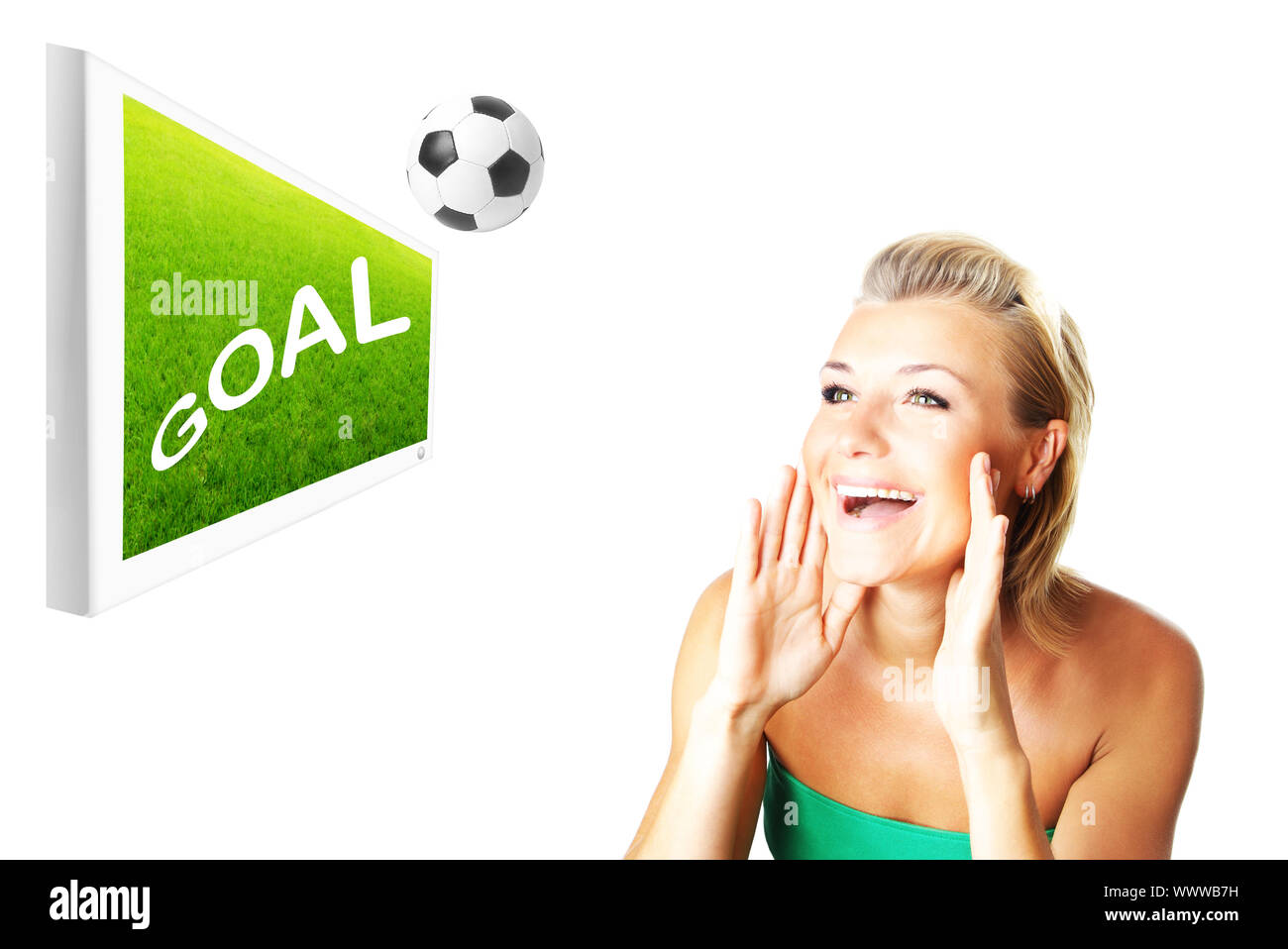 Girl watching football hi-res stock photography and images - Alamy