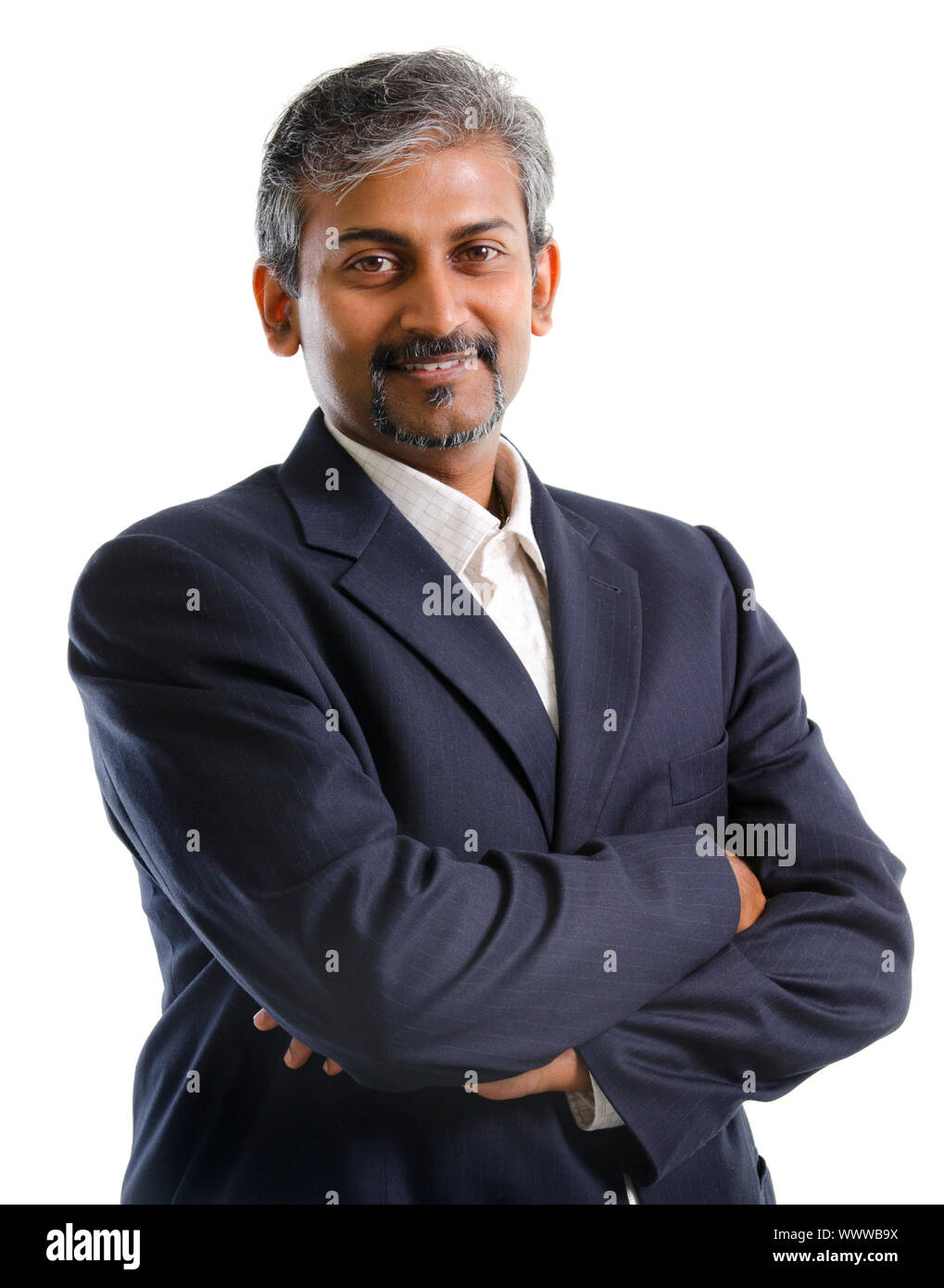 Good looking mature Asian Indian male with business suit isolated on ...