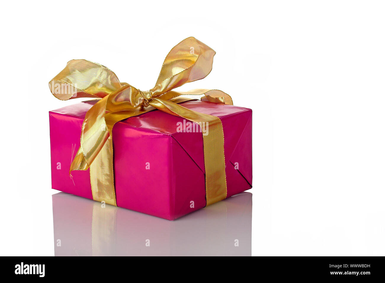 Christmas season! Beautiful gift boxes with reflection Stock Photo - Alamy