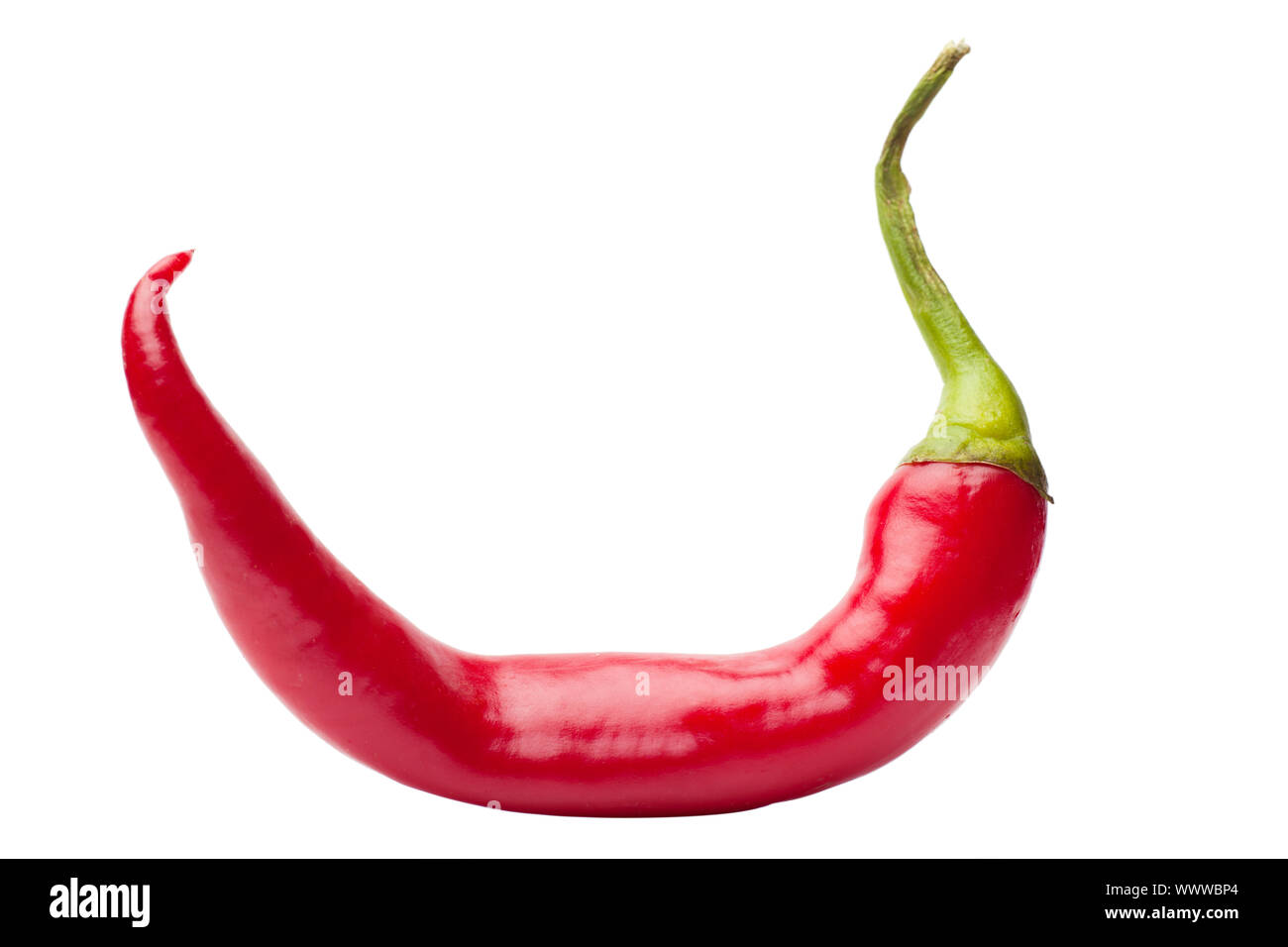 Closeup view of red chili pepper isolated over white background Stock ...