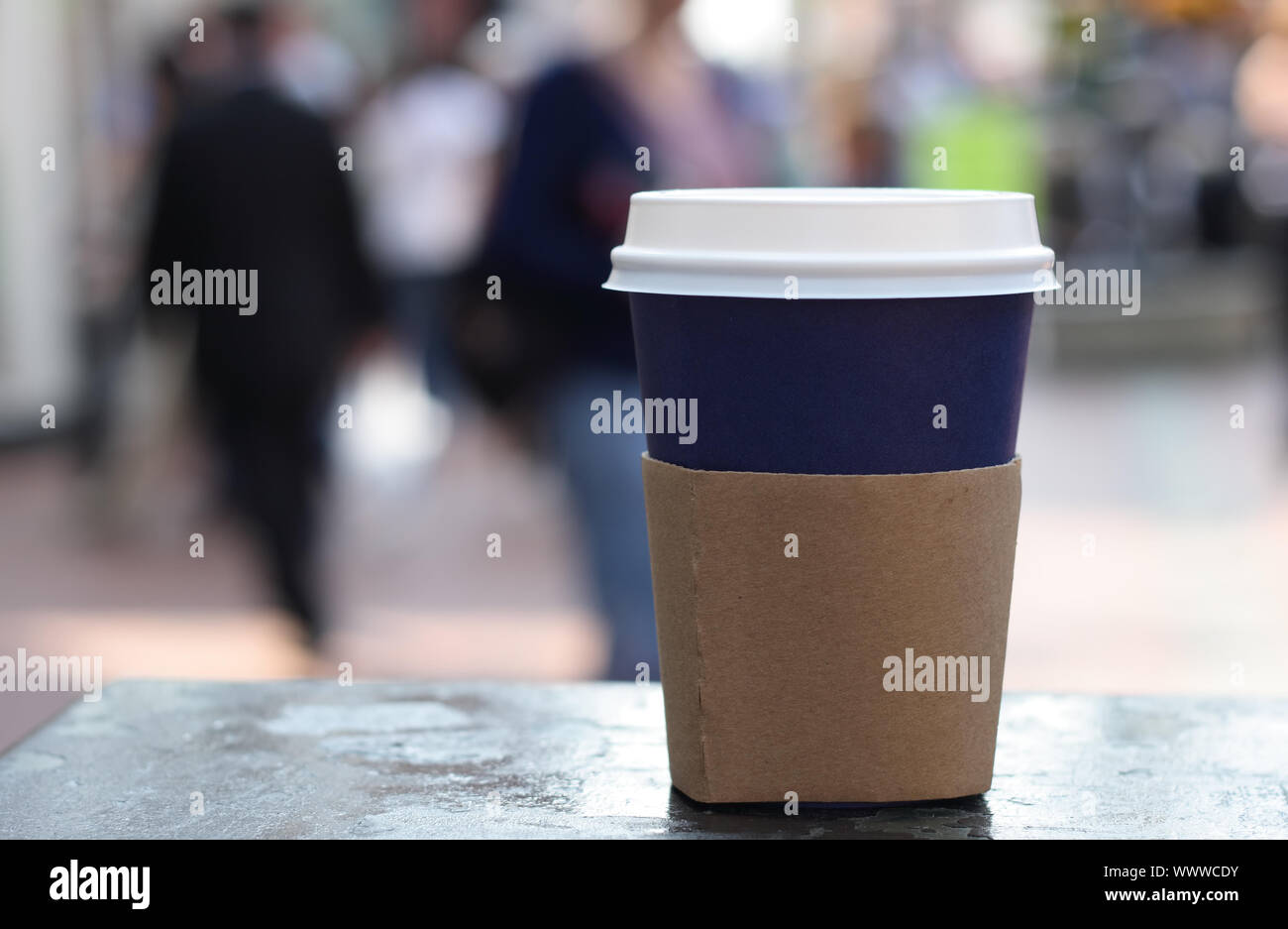 cap of coffee on a street Stock Photo - Alamy