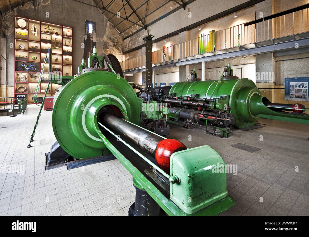 machine hall, colliery Prince Leopold, Dorsten, Ruhr Area, North Rhine ...