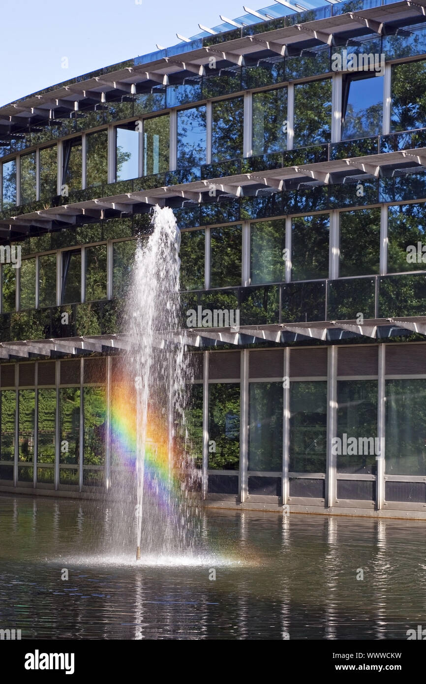 fountain with rainbow in front of IWG Wiesenbusch innovation centre ...