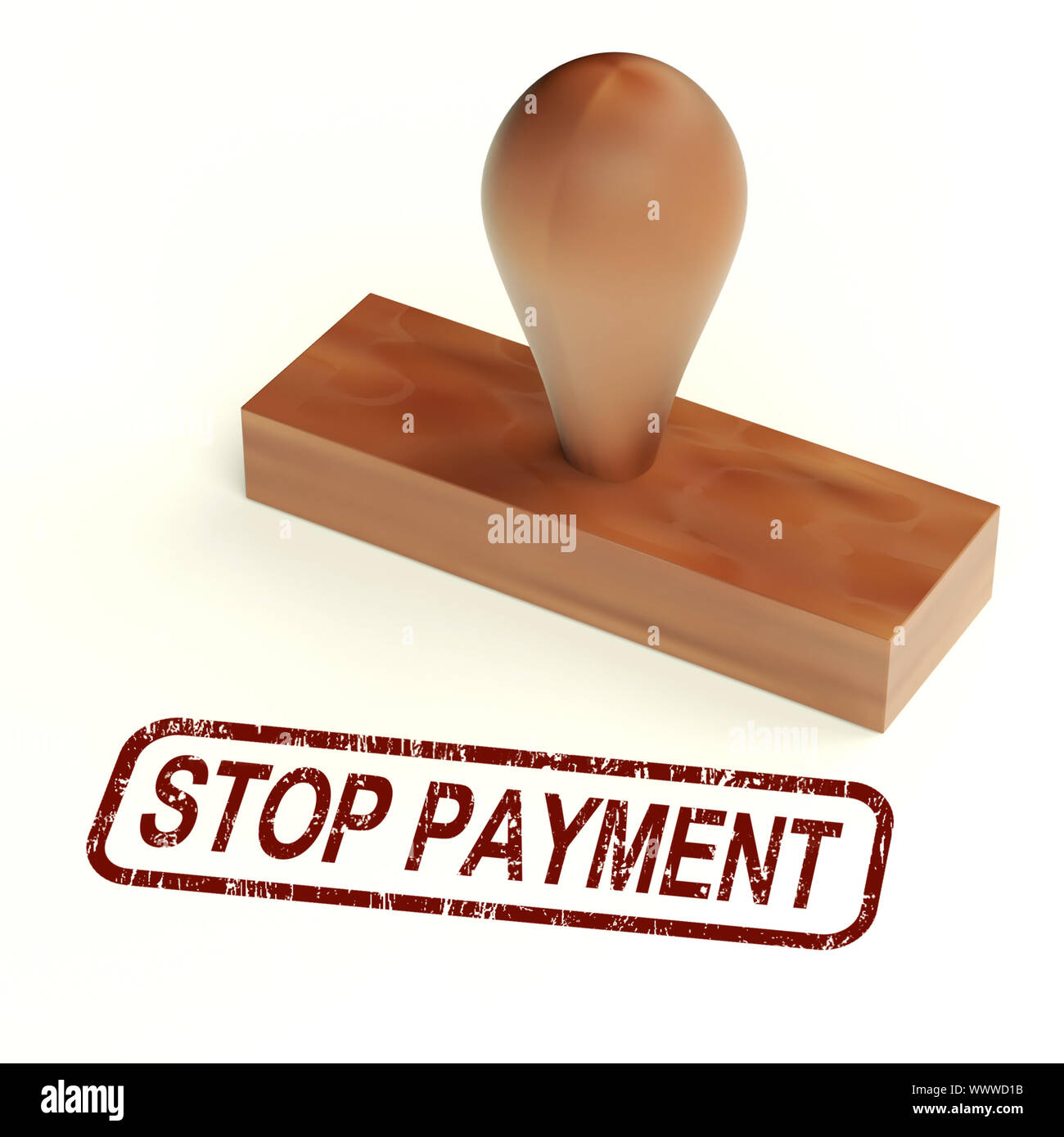 Stop Payment Rubber Stamp Showing Bill Transaction Rejected Stock Photo ...