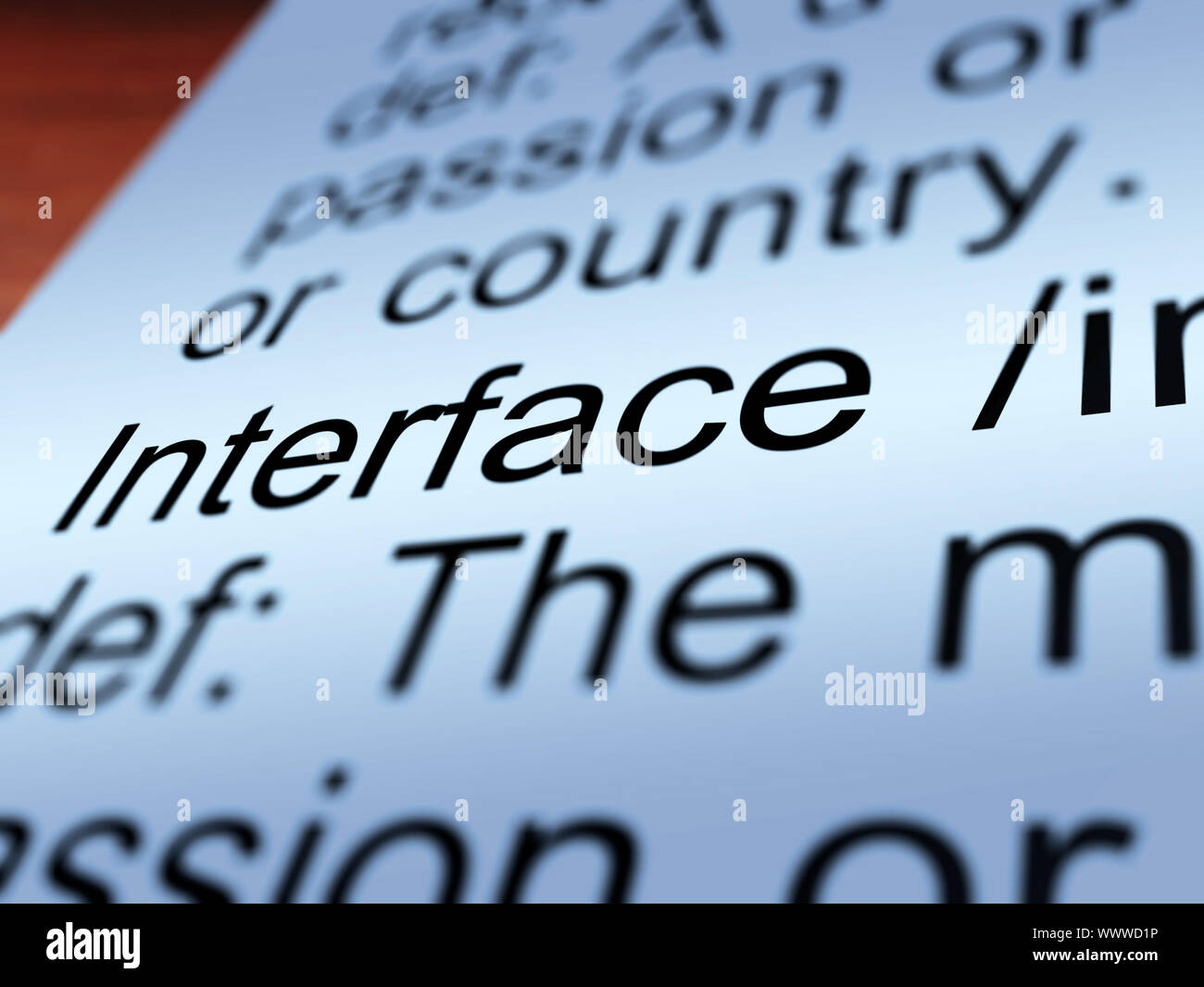 Interface Definition Closeup Shows Control Connection And Interfacing ...
