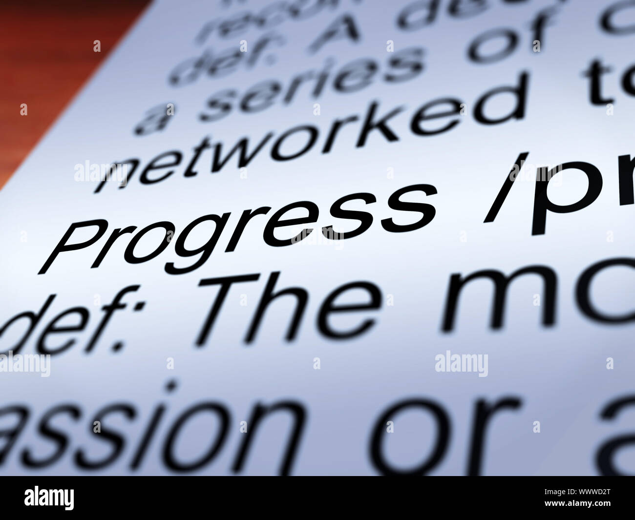 Progress Definition Closeup Shows Achievement Growth And Development ...
