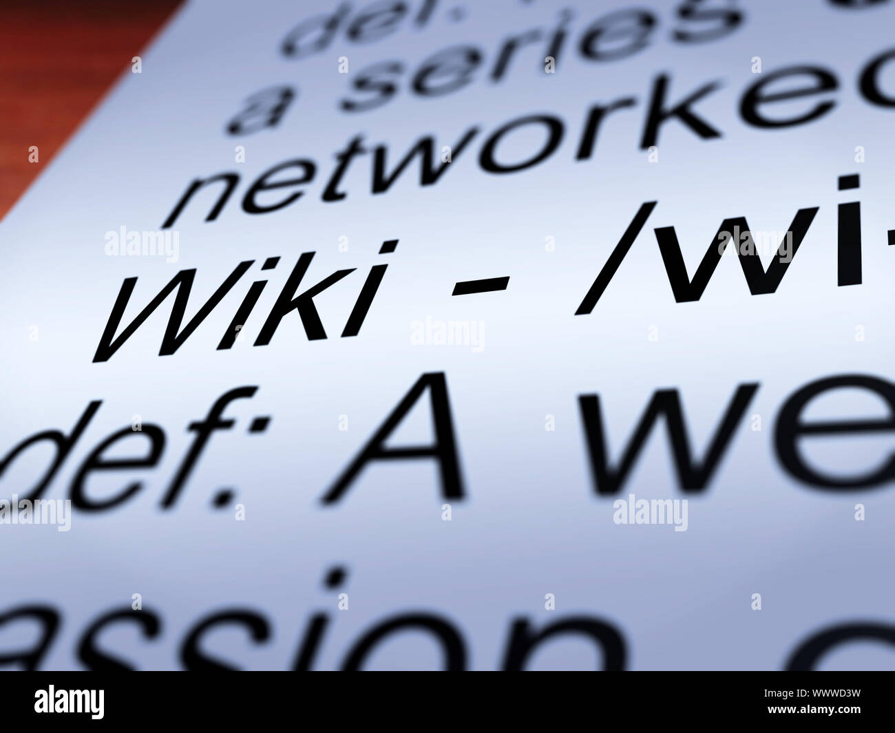 Wiki Definition Closeup Shows Online Collaborative Community ...
