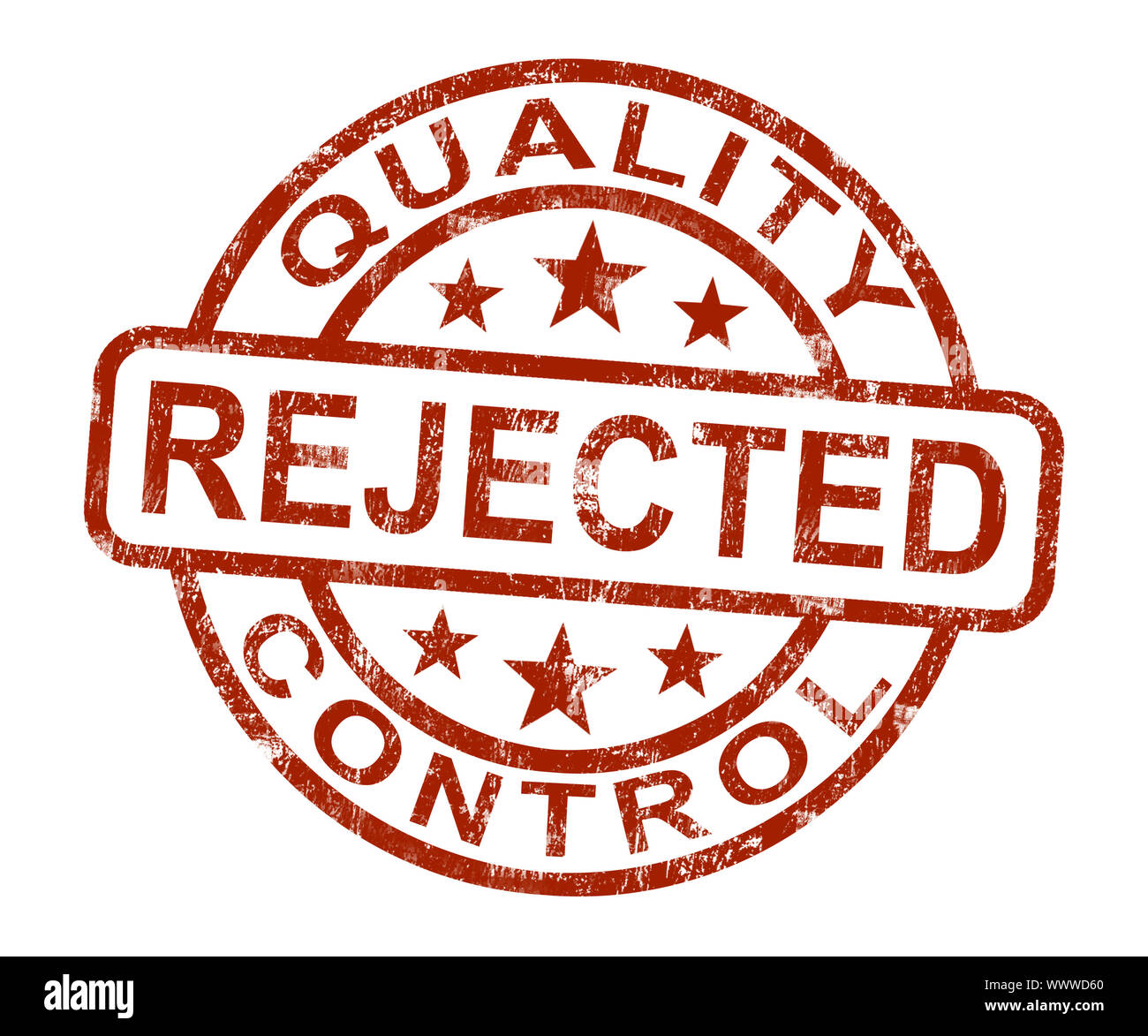 Rejected Stamp Shows Disallowed And Failed Products Stock Photo - Alamy