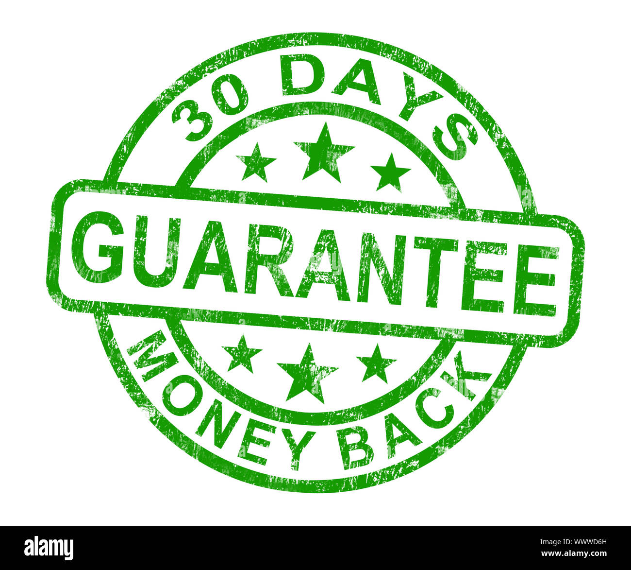 30 Days Money Back Guarantee Rubber Stamp Stock Photo - Alamy