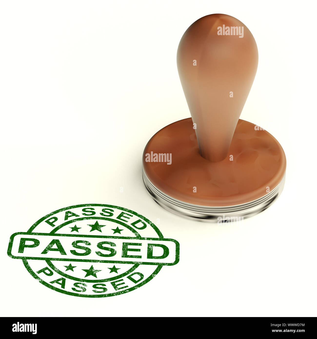 Passed Stamp Shows Quality Control Approved Stock Photo - Alamy