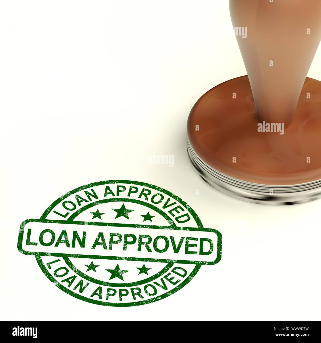 Loan Approved Stamp Shows Credit Agreement Ok Stock Photo - Alamy