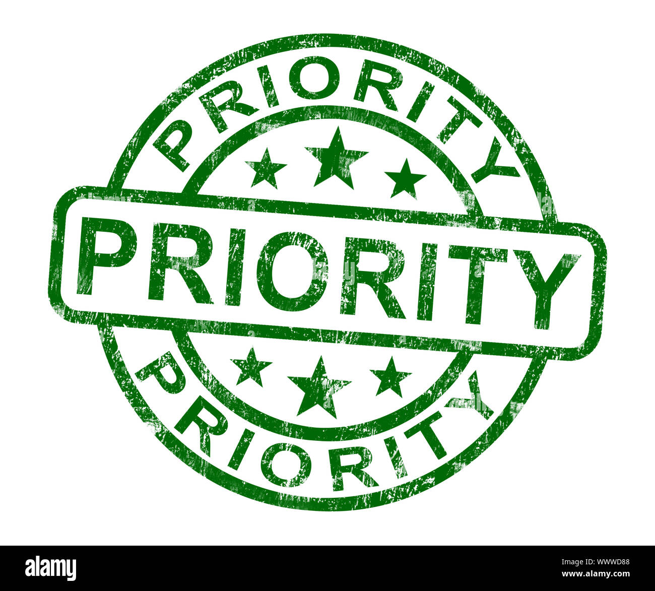 Priority Stamp Showing Rush And Urgent Services Stock Photo - Alamy