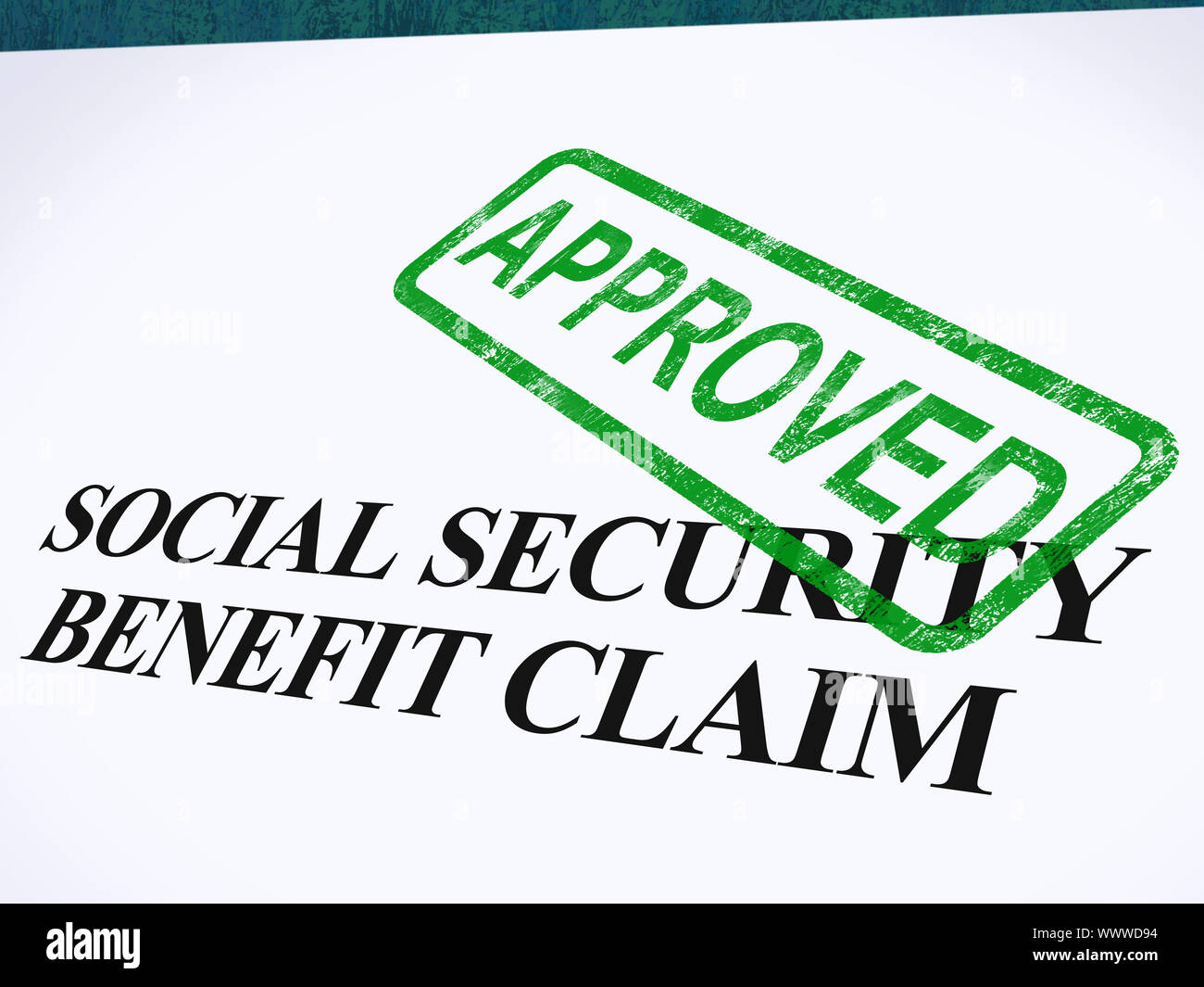 Social Security Claim Approved Stamp Showing Social Unemployment ...