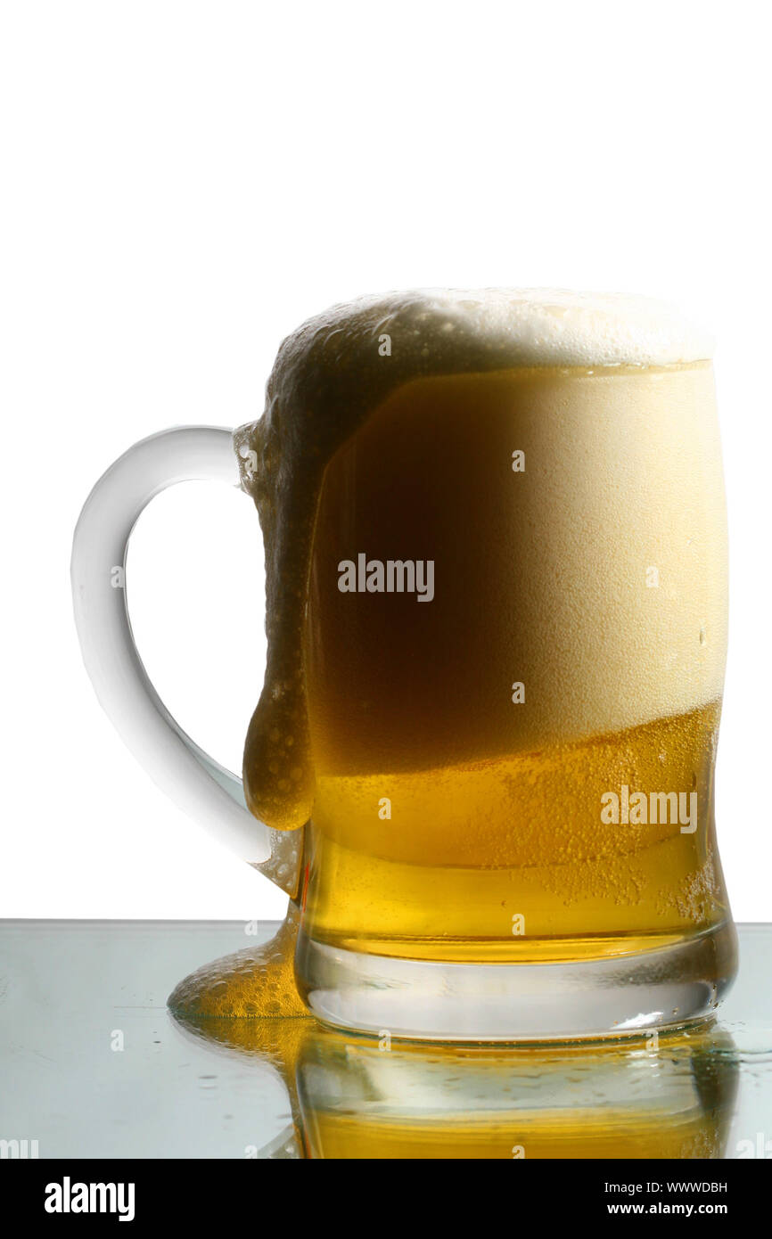 isolated golden beer in glass Stock Photo - Alamy