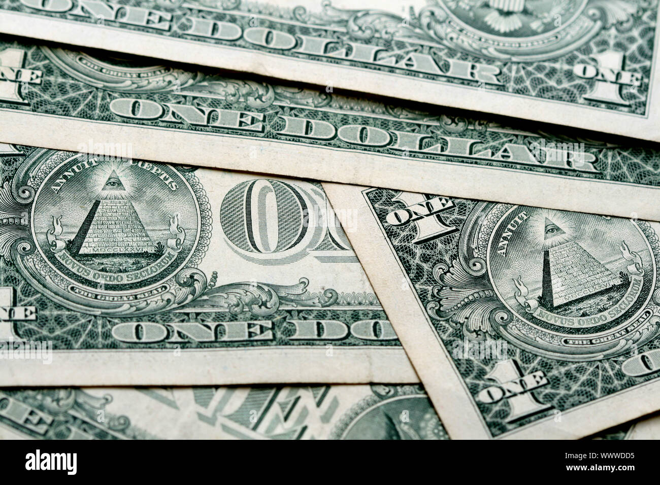 one dollar background macro close up Stock Photo - Alamy