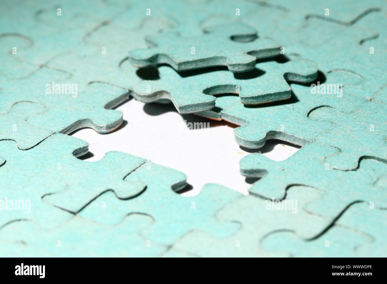 puzzle combined objects macro close up Stock Photo - Alamy