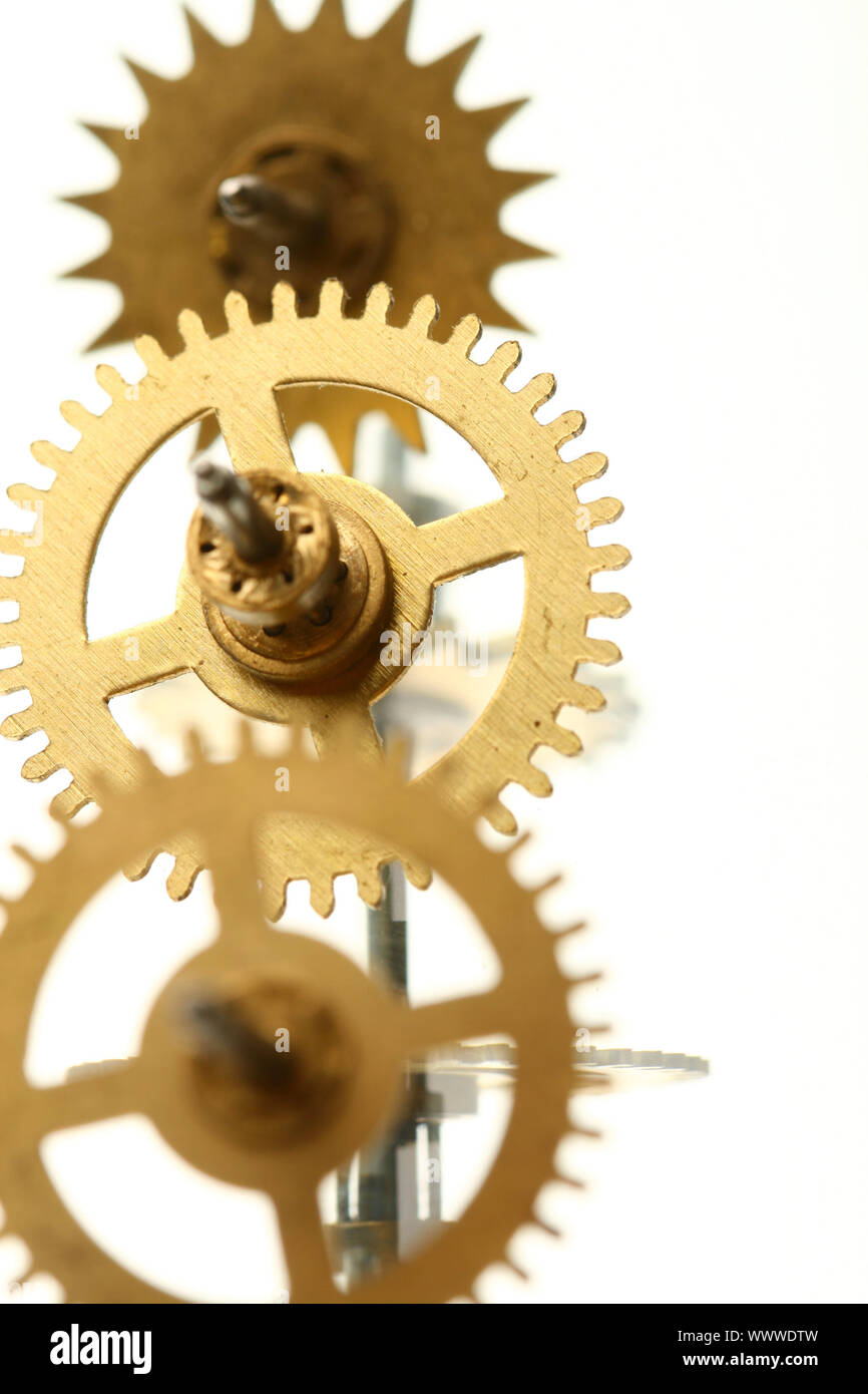 mechanical clock gear macro close up Stock Photo - Alamy