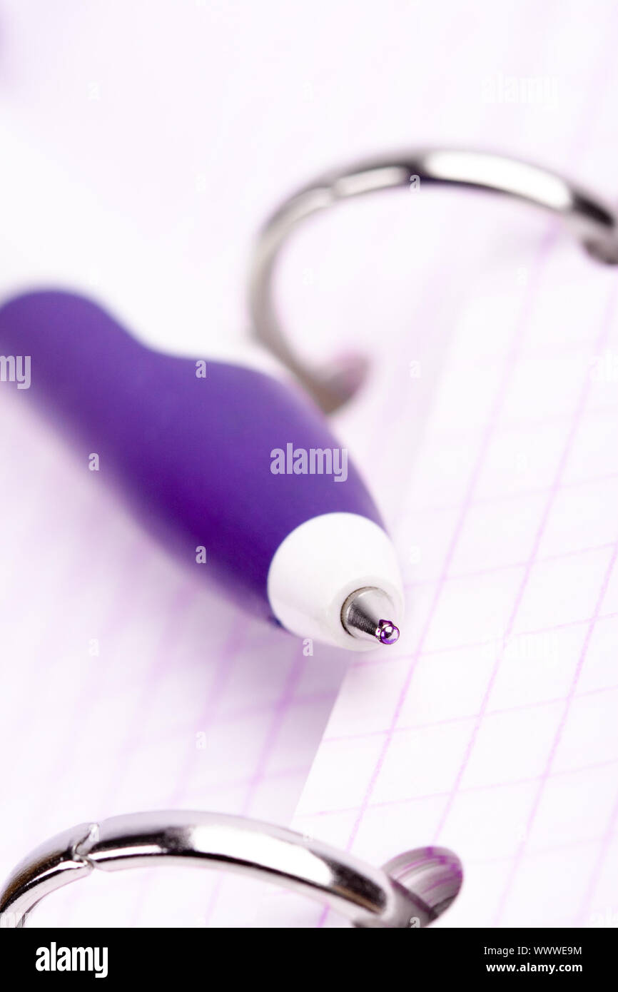 business organizer, notebook or planner and pen Stock Photo - Alamy