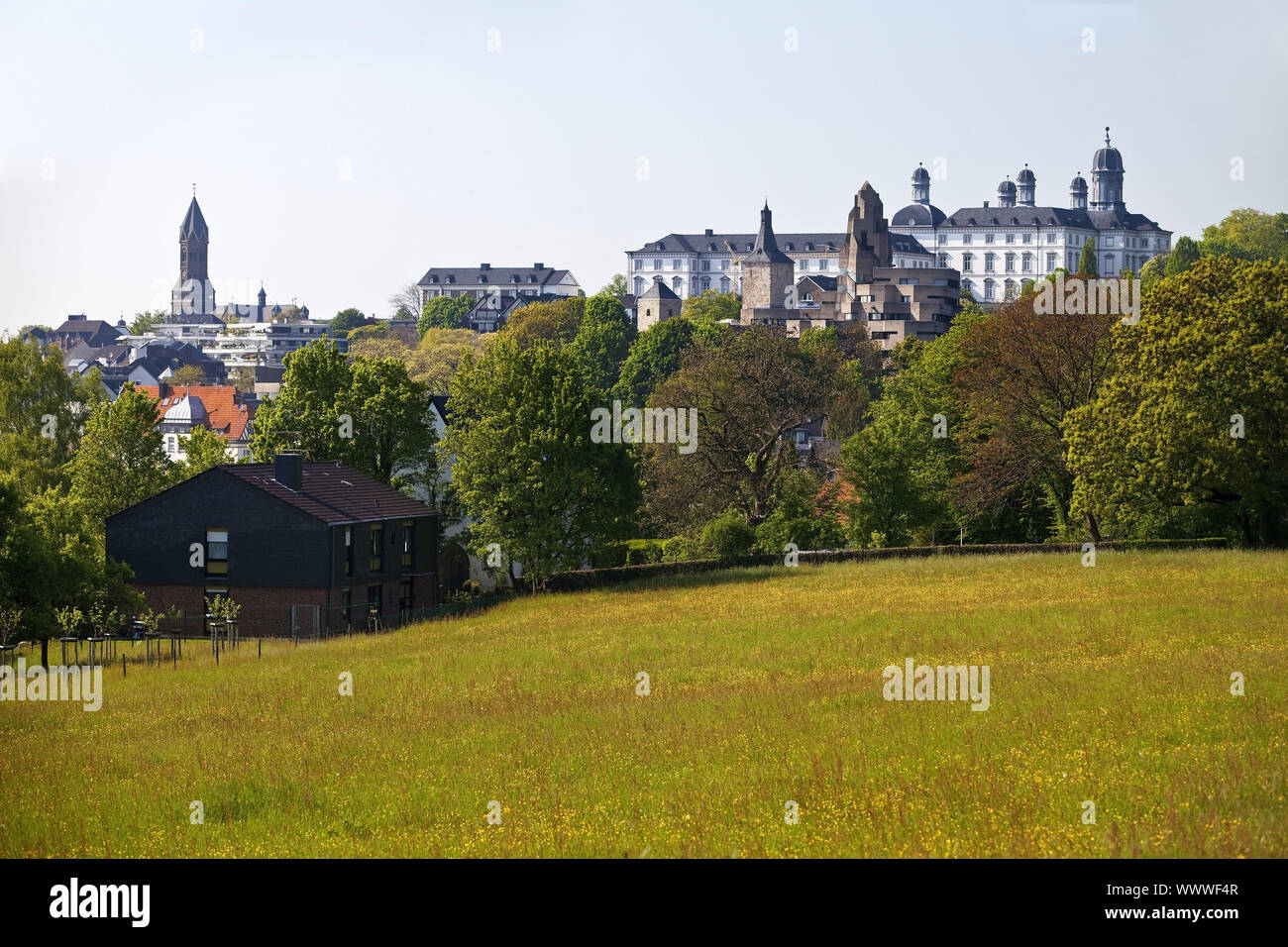 Bensberg town hall and Bensberg Palace, Bergisch Gladbach, North Rhine ...