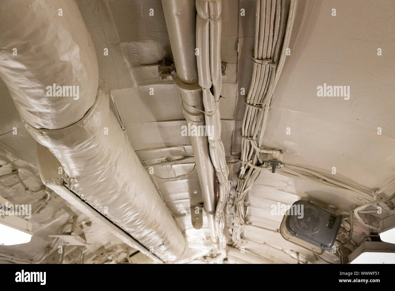 New York, USA - June 11th 2019: Torpedo room of USS Growler Submarine ...