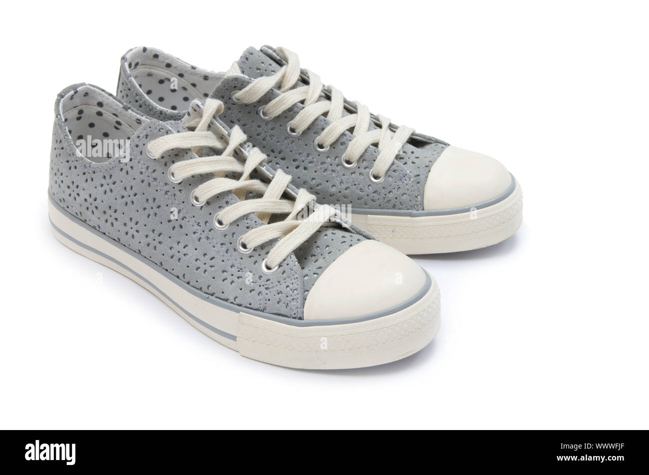 Pair of sneakers isolated on white background Stock Photo - Alamy