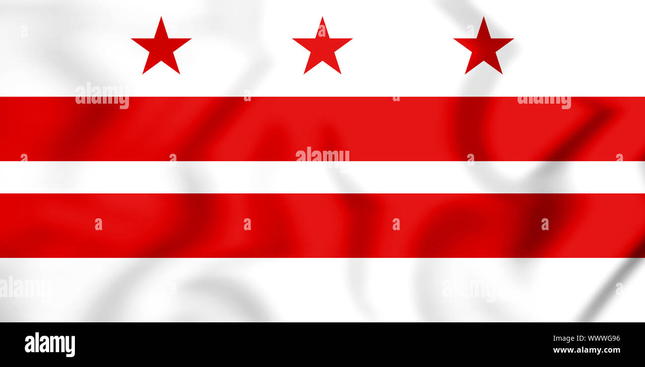3D Flag of Washington, D.C., 3D Illustration Stock Photo - Alamy