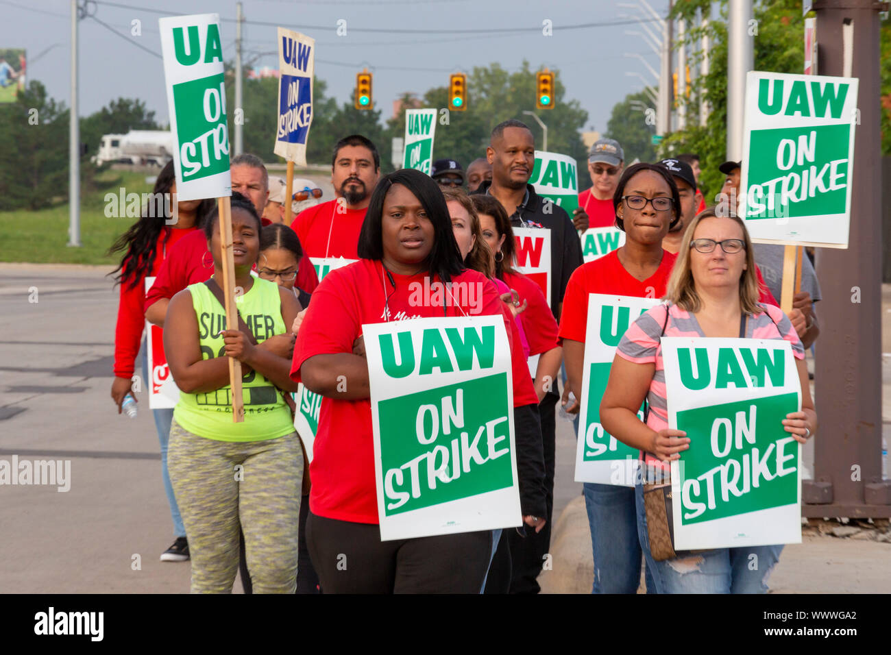 Detroit, Michigan - Members of the United Auto Workers picketed the ...