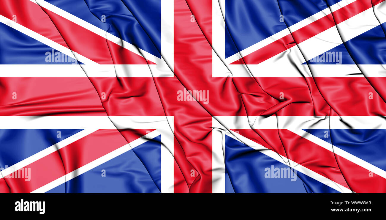 3D Flag of the United Kingdom. 3D Illustration Stock Photo - Alamy