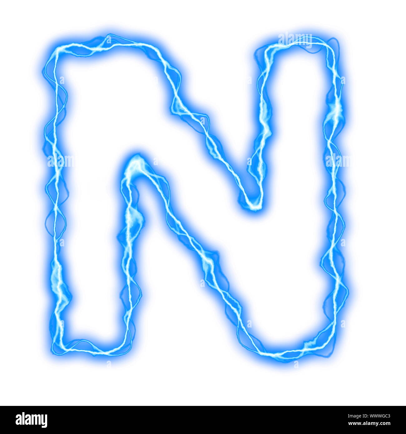 alphabet of blue lightning letters and numbers Stock Photo - Alamy