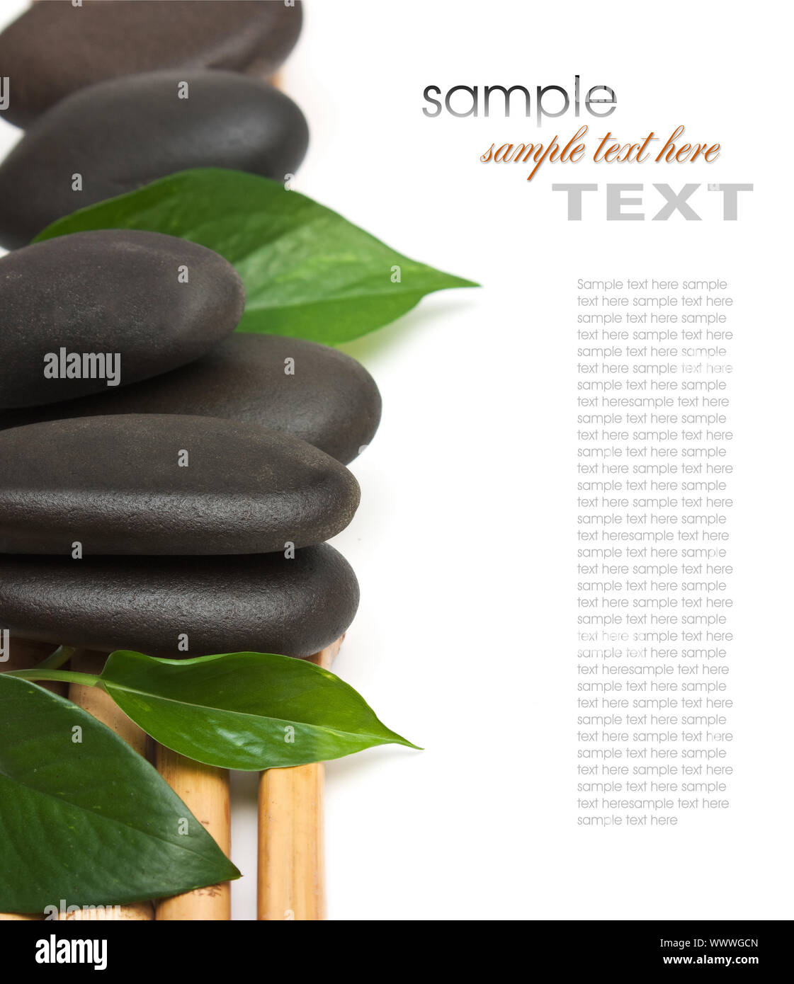 spa stone isolated on a white background Stock Photo - Alamy