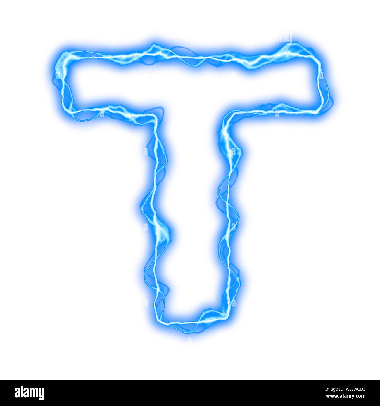 alphabet of blue lightning letters and numbers Stock Photo - Alamy