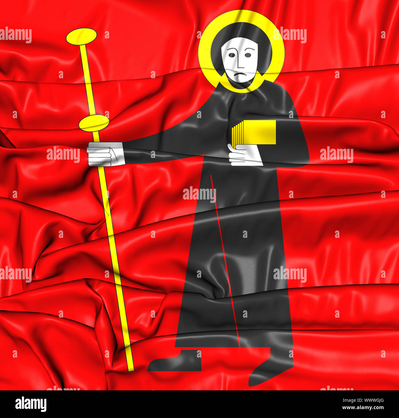 3D Flag of Glarus canton, Switzerland. 3D Illustration Stock Photo - Alamy