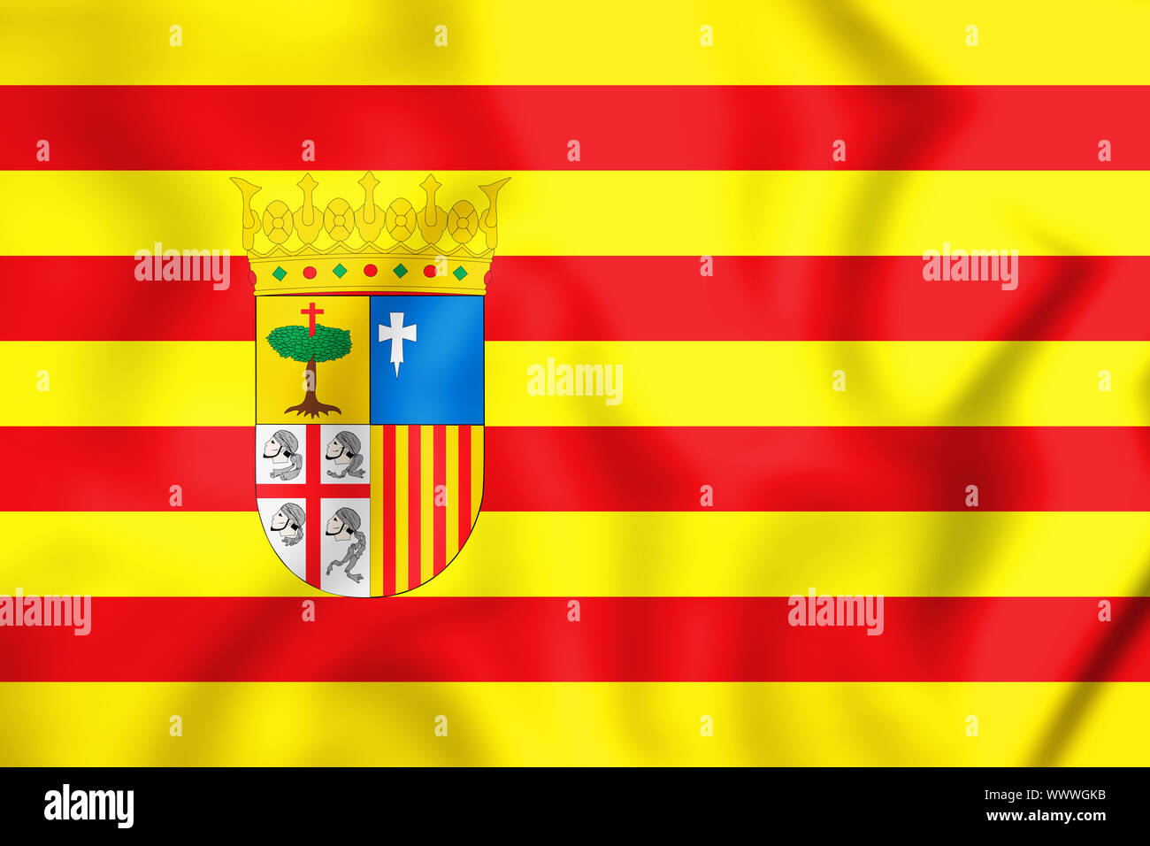 Flag of aragon hi-res stock photography and images - Alamy