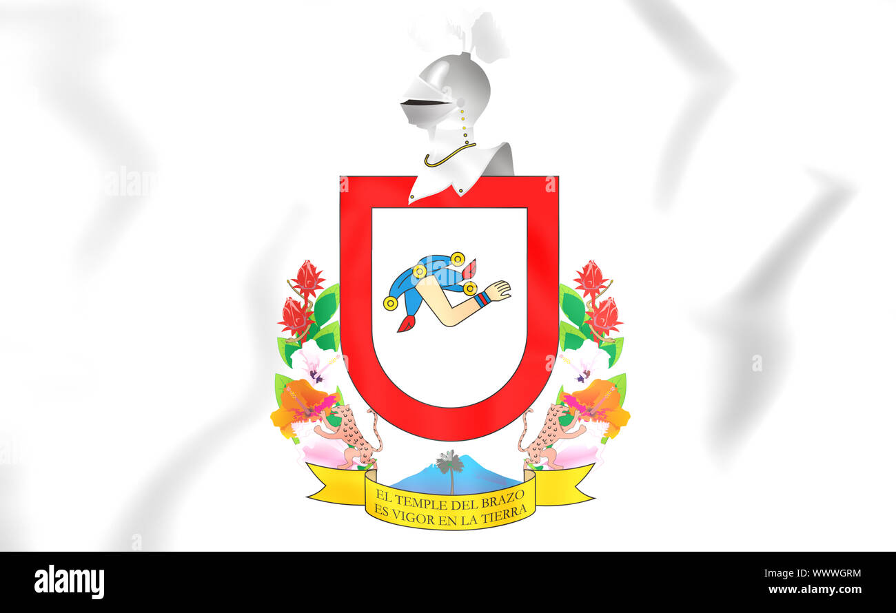 Flag of Colima, Mexico. 3D Illustration Stock Photo - Alamy