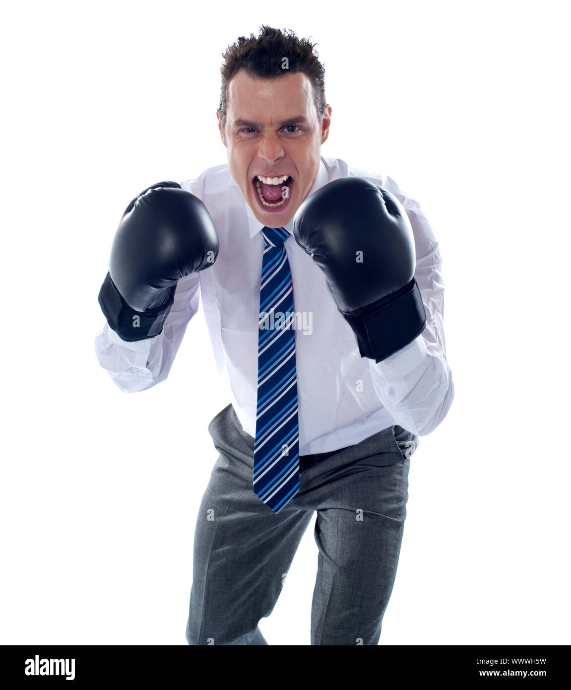 Angry adult male entrepreneur Cut Out Stock Images & Pictures - Alamy