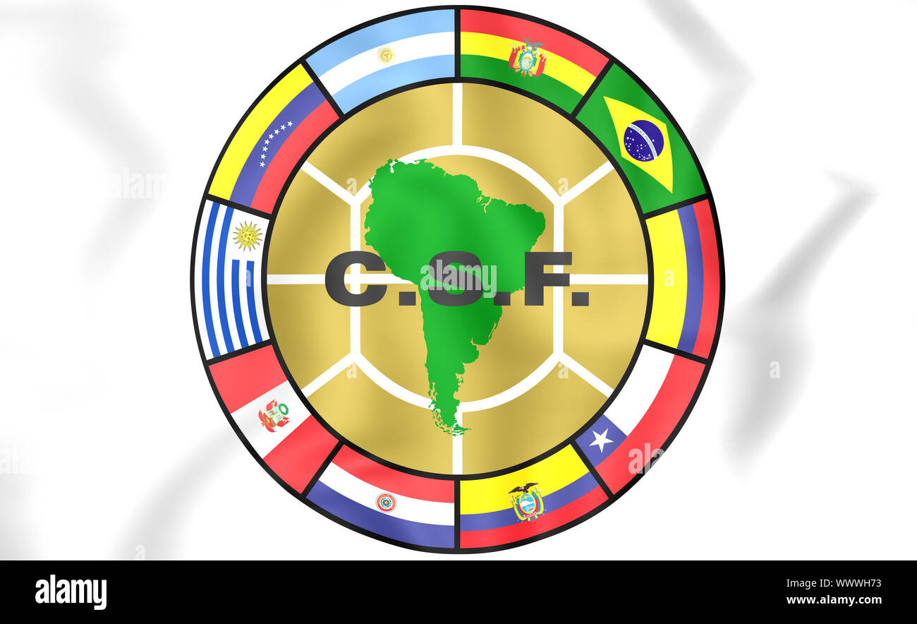 Emblem of CONMEBOL. 3D Illustration Stock Photo - Alamy