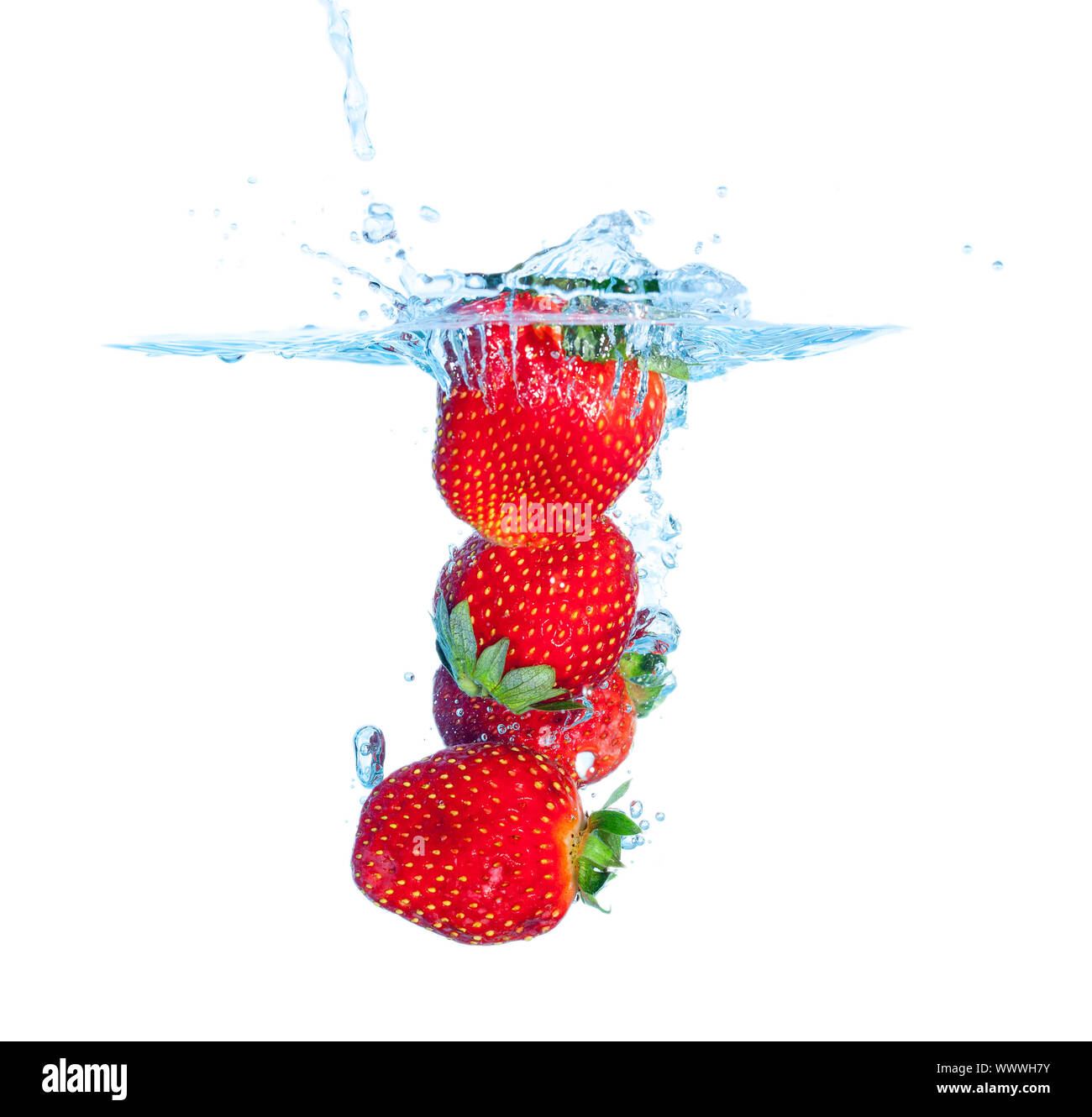 Strawberry water splash Cut Out Stock Images & Pictures - Alamy
