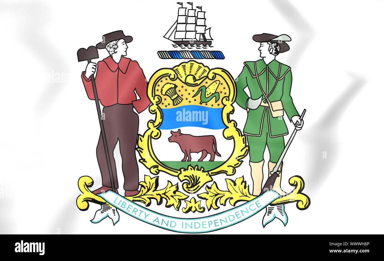 Flag of the delaware seal hi-res stock photography and images - Alamy