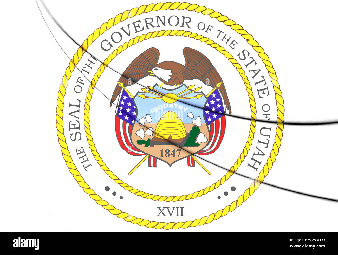 Utah state coat of arms hi-res stock photography and images - Alamy