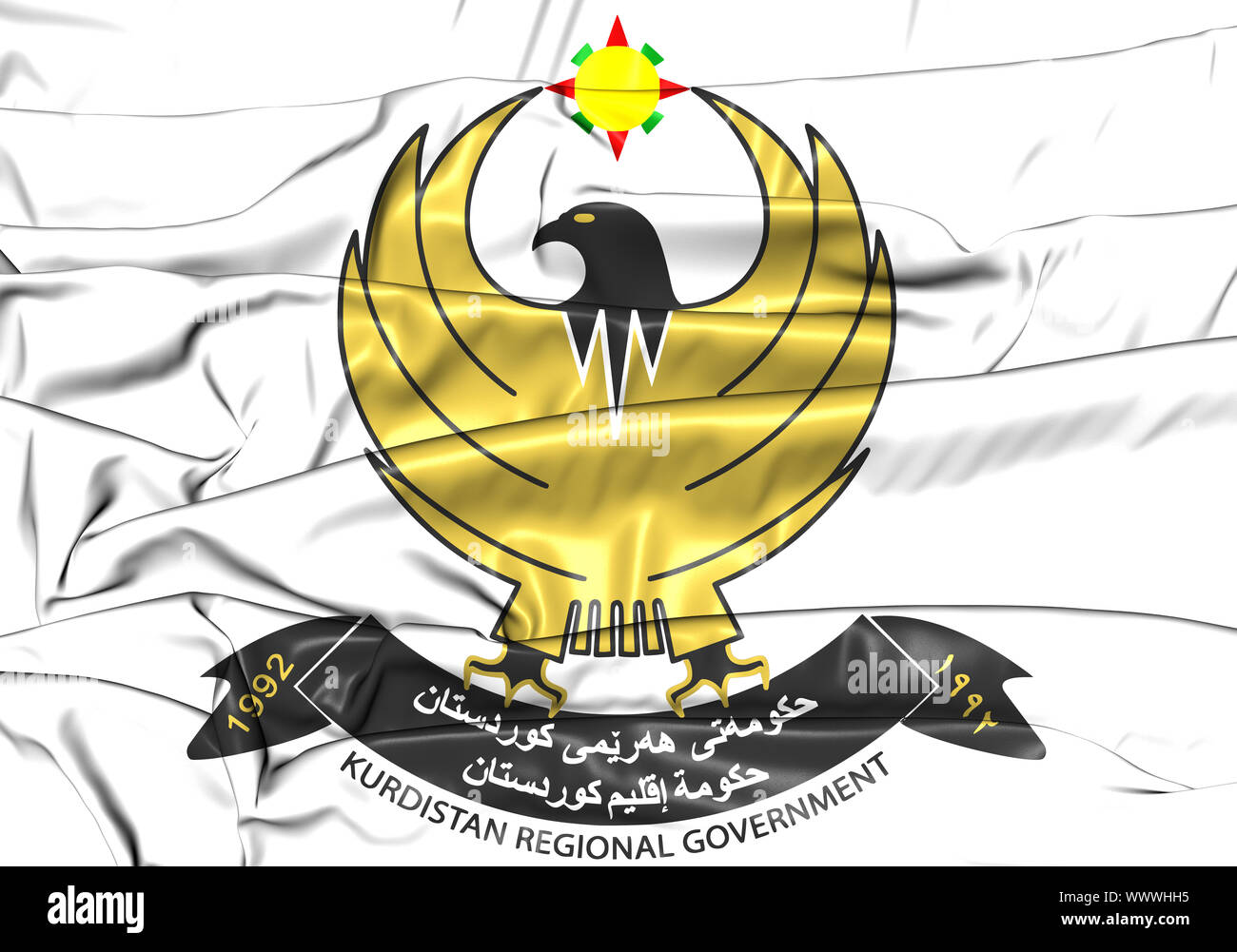 3D Kurdistan Regional Government Coat of Arms. 3D Illustration Stock ...