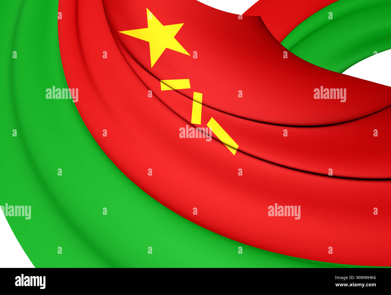 Ground Force Flag of the People's Republic of China. 3D Illustration ...