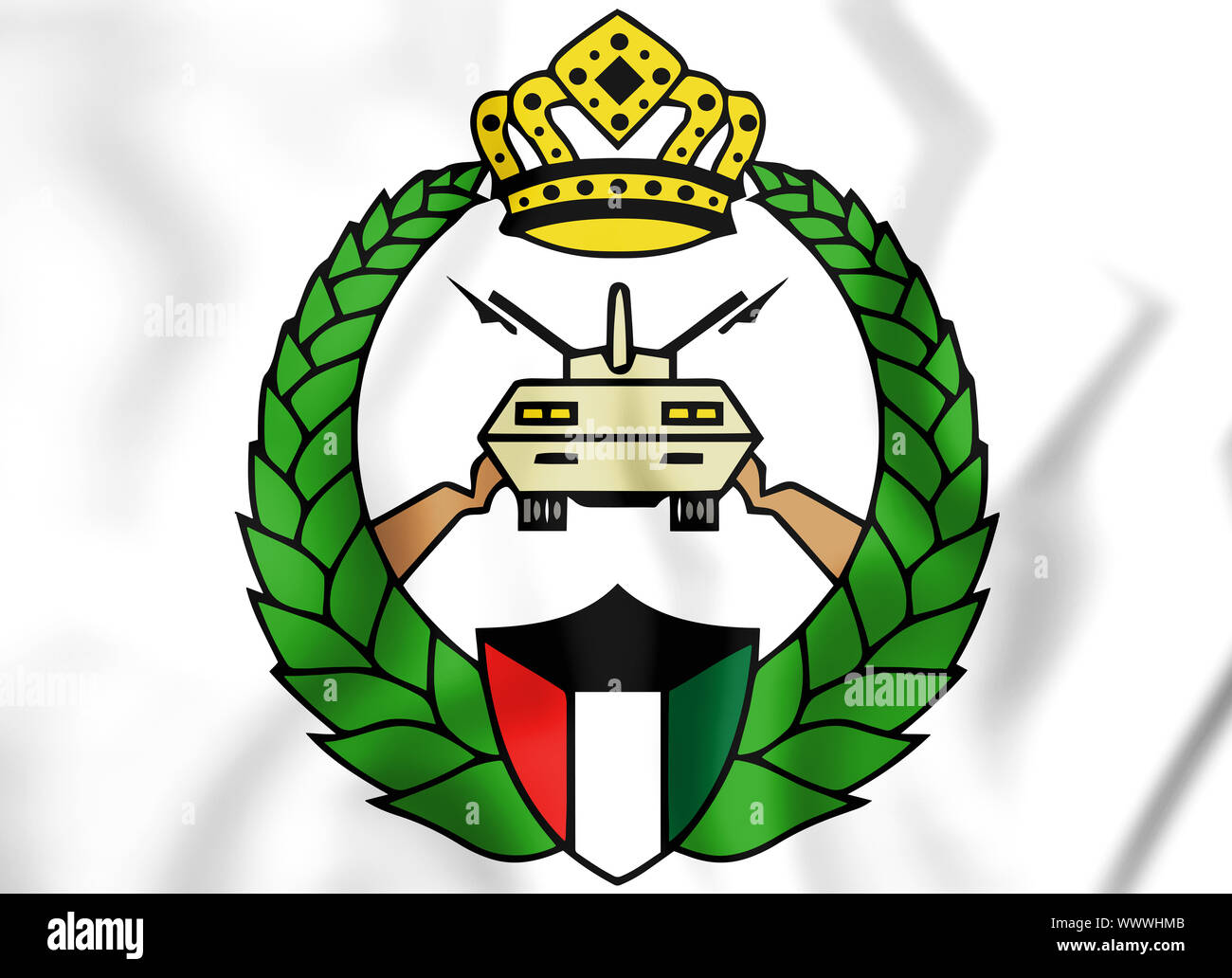 Emblem of Kuwaiti National Guard. 3D Illustration Stock Photo - Alamy