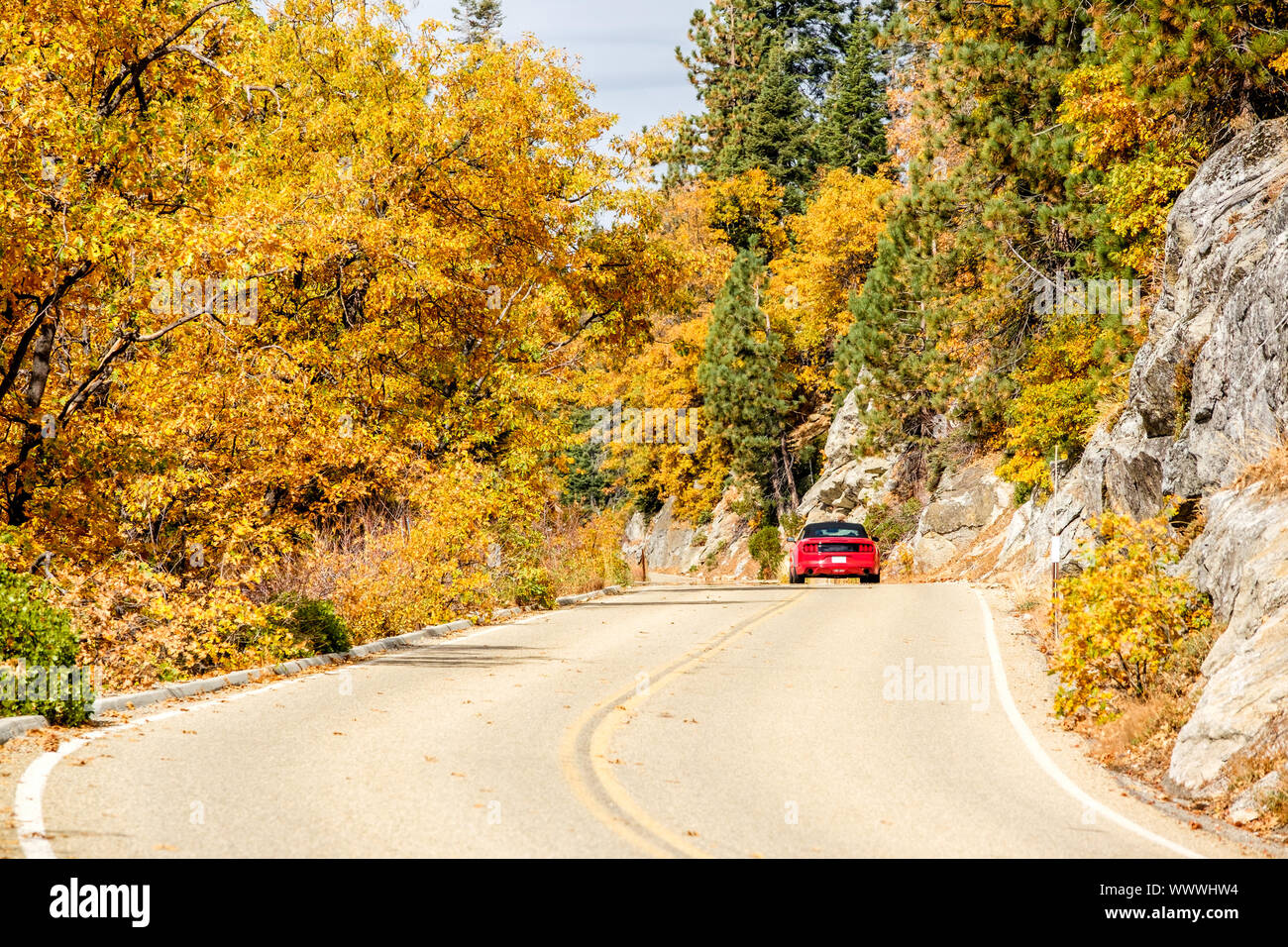 Red convertible on california highway hi-res stock photography and ...