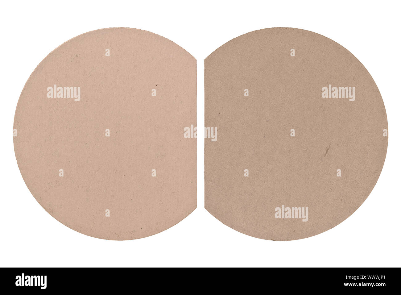 two recycled paper labels or tags isolated over white background Stock ...